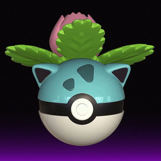 🐉 Ivysaur Pokeball 3D - Catch the Nostalgia!・ STL File for 3D printing ...