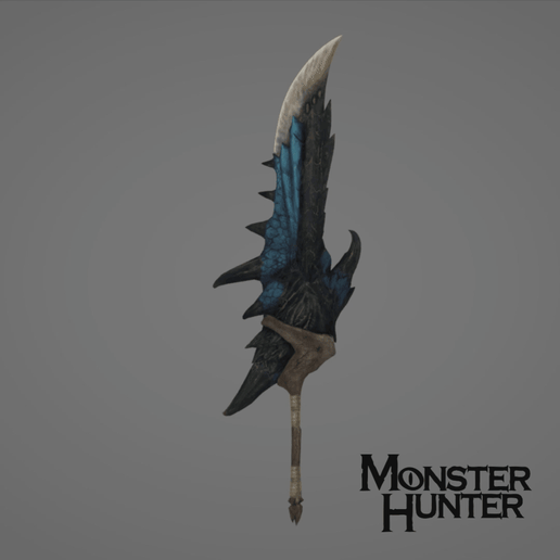 👹 MONSTER HUNTER WORLD AZURE RATHALOS GREAT SWORD・ STL Datei für 3D ...
