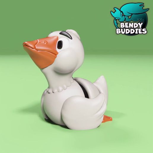 🚜 Grey Cute Goose / Farm Bird Articulated / Print-in-Place Flexi Animal ...