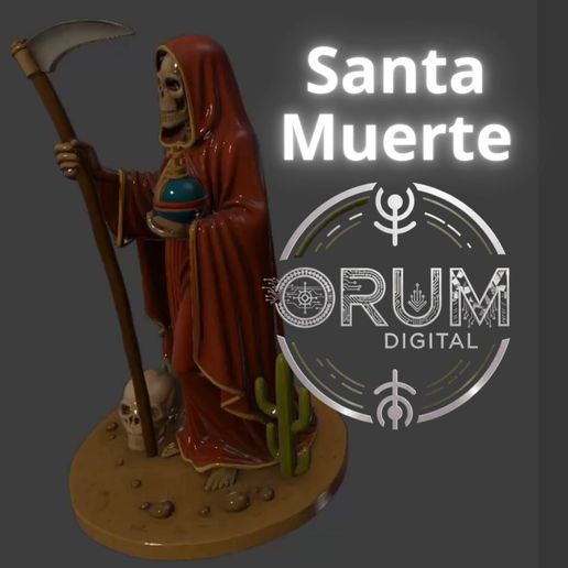 🎅 Santa Muerte – Escultura STL da Morte Mexicana para Impressão 3D・ STL ...