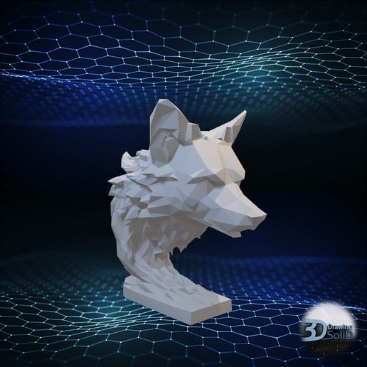 😡 Angry Wolf - Low Poly - Decor・ STL File for 3D printing and CNC ...