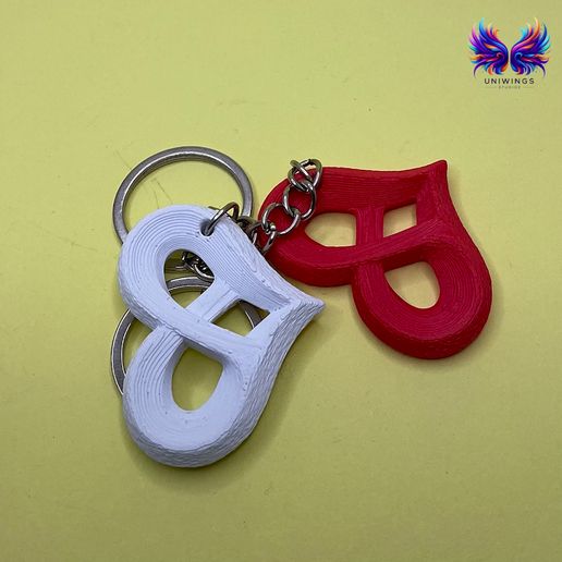 💜 Valentine Forever Heart Keychain・ STL File for 3D printing・Cults