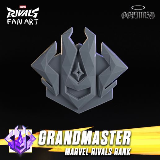 🎨 Grandmaster Rank Emblem – Marvel Rivals – STL 3D Printable (Fan Art ...