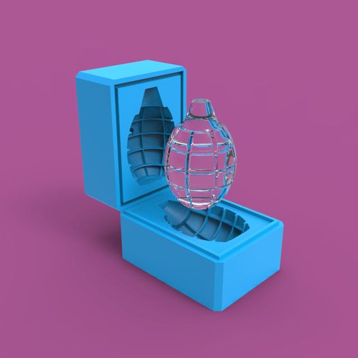 🧊 Grenade-Shaped Ice Cube Mold - Unique and Fun Ice Maker・ STL File for ...
