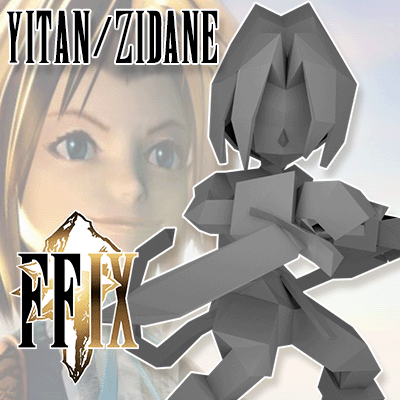 🦸 Yitan / Zidane from Final Fantasy IX (Low Poly)・ STL File for 3D ...