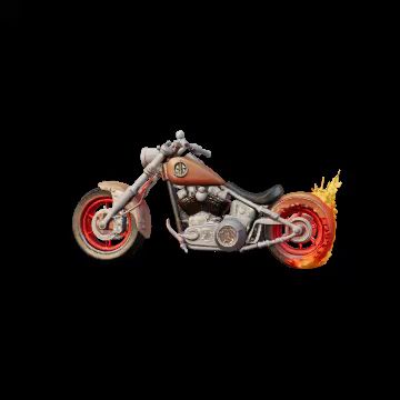 👻 Cursed Ghost Chopper Motorcycle (STL Format)・ STL File for 3D ...