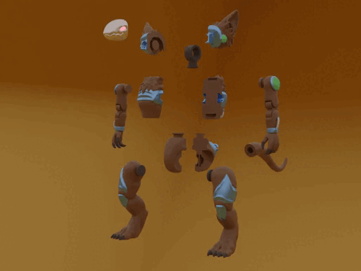 👾 Furry toy print on place: protogen toy・ STL File for 3D printing・Cults