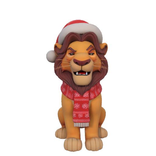 🎄 Sitting Christmas Scar Villain 3D Model STL - Holiday Disney Lion ...
