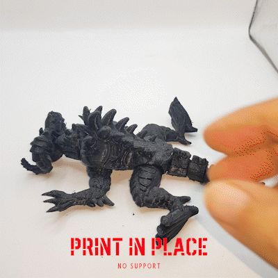 🦸 deathclaw_fallout_flexi_print_in_place・ STL File for 3D printing・Cults