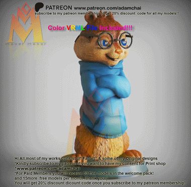🎨 Simon Murphy Seville-Alvin and the Chipmunks (VRML color file is ...