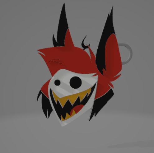 🏨 Hazbin Hotel Alastor Keychain/Necklace・Archivo 3MF para Impresión 3D ...