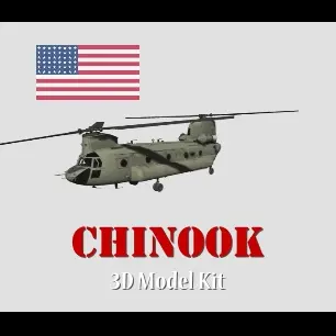 🇺🇸 Boeing CH-47 Chinook 3D Model Kit・ OBJ File for 3D printing・Cults