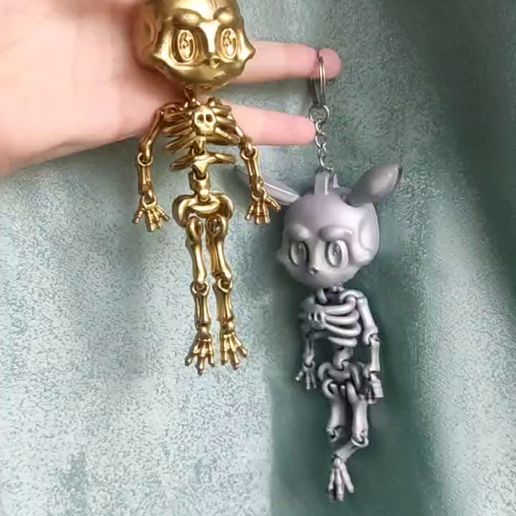 Flexy Labubu - Skeleton! 💀 | 3D Printable Model・3D Print・Cults