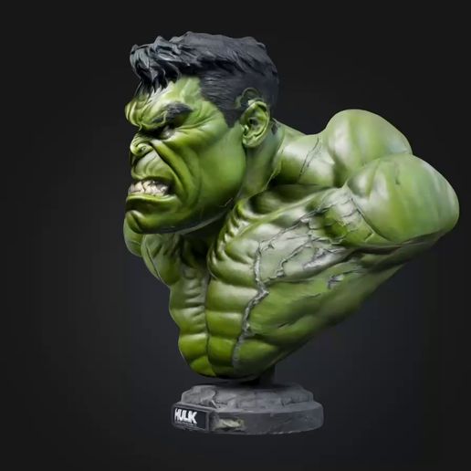 👤 Hulk Bust | Stl,Obj,Glb,Fbx・ 3D File for 3D printing・Cults