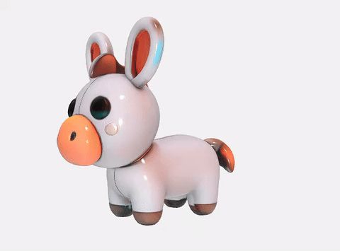 🖨️ TOY Donkey Stl Glb for 3D Printer・ 3D File for 3D printing・Cults