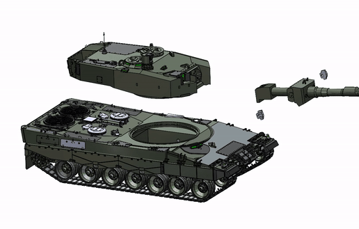🐆 Leopard 2A4 1:30・ STL File for 3D printing・Cults