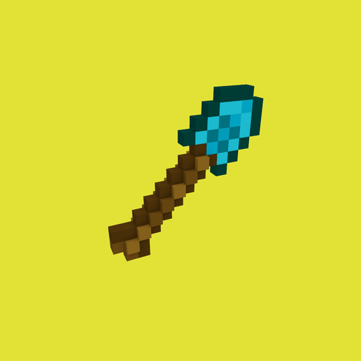 how to draw a diamond shovel in minecraft