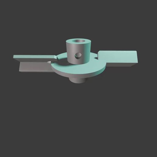 🚁 Radial-Flow Flat-Blade Impeller – 2-Blade (60 mm Diameter x 20 mm ...