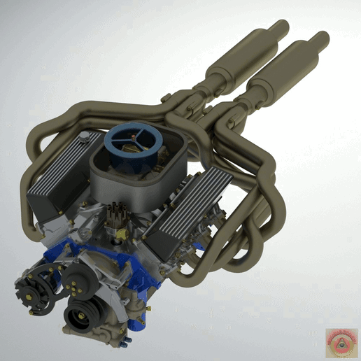 🚙 FORD 427 GT40 MkII - ENGINE・ STL File for 3D printing・Cults