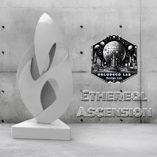 🗿 Ethereal Ascension – 3D Printed Abstract Sculpture | Modern Elegance ...