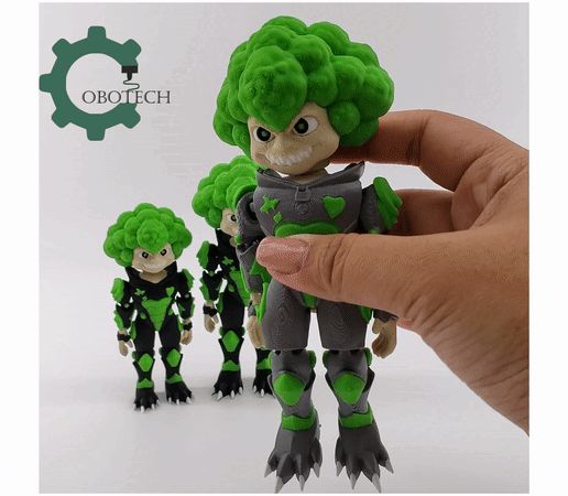🥦 Cobotech Articulated Broccoli Monster by Cobotech・ STL File for ・Cults