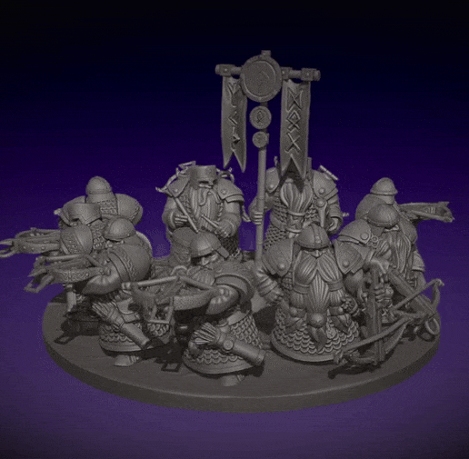 🎲 Dwarf crossbow and ranger unit・ STL File for 3D printing・Cults
