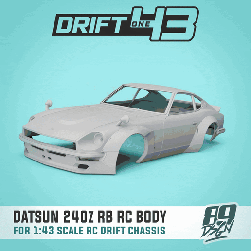 STL file DATSUN 240Z PANDEM body for 1:43 scale rc drift chassis 🚗 ・Model to download and 3D ...