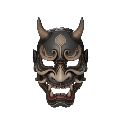 👓 oni mask japanese・ STL File for 3D printing・Cults