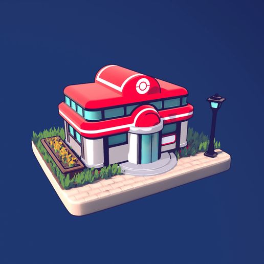 🎨 Pokémon Center Fan Art Model・Free 3D File for 3D printing・Cults
