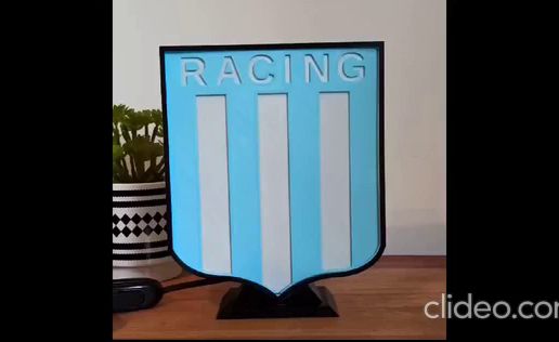 STL file Escudo de Racing 👾 ・Model to download and 3D print・Cults
