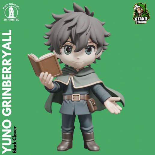 ☘️ Chibi Yuno Grinberryall - Black Clover Fan Art 3D Model・ STL File ...