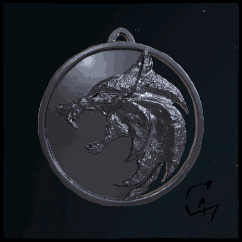 🐺 The Witcher Wolf Medallion・Free STL File for ・Cults