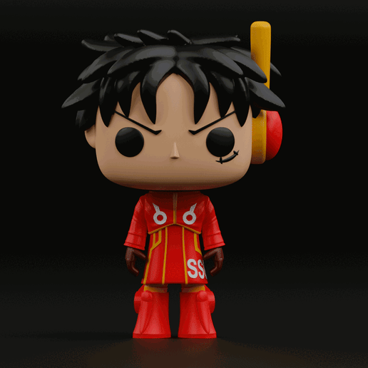 STL file luffy in SSG coat funko pop from the anime one piece 🧥 ...