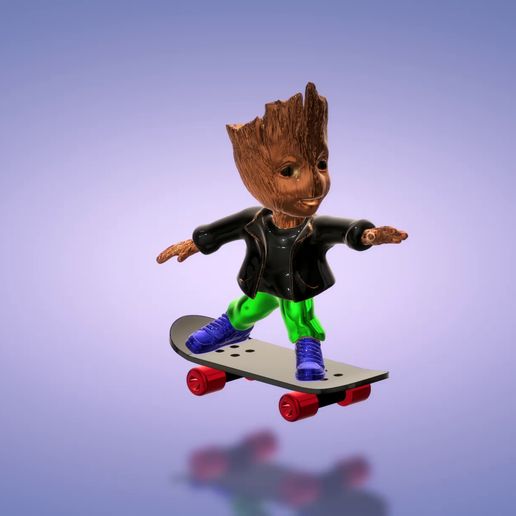 🛹 URBAN SKATE GROOT and vest pack DESIGN 18 CM HIGH FOR MULTICOLOR・ STL ...