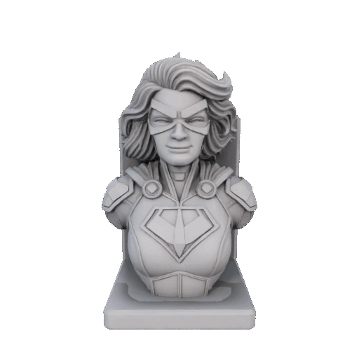 🦸 Superhero Woman Bust Bookend – 3D Printable・ STL File for 3D printing ...