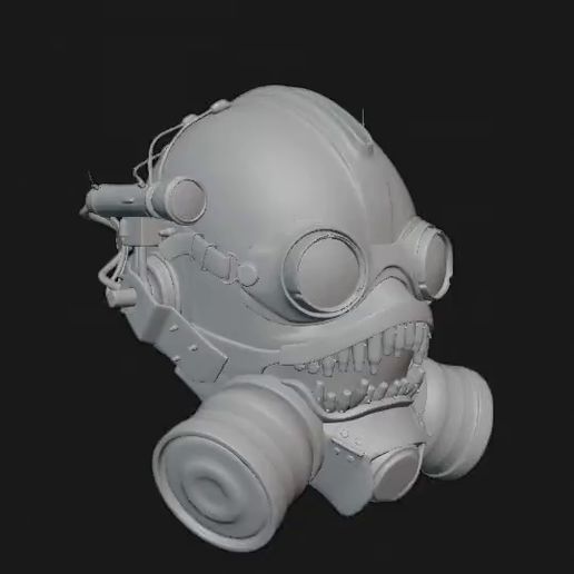 STL file Gas Mask Helmet - 3D STL Printable 🪖 ・3D printable model to ...