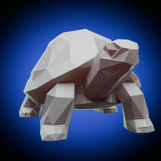 🐢 Low-Poly Turtle – Stylized Polygonal 3D Model for Printing and ...