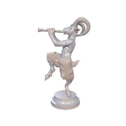 💃 394 Dancing Faun with Flute, fantasy, art, sculpture, model, animal ...