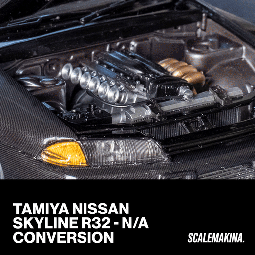 👾 Nissan Skyline R32 1/24 - N/A conversion・ STL File for ・Cults