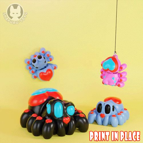 🕷️ FLEXI Spider love, Valentine's Day・ OBJ File for 3D printing・Cults