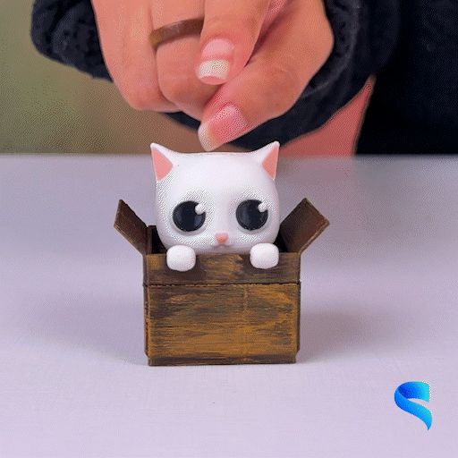 🐱 Pet the Cat Fidget & Keychain・ STL File for 3D printing・Cults