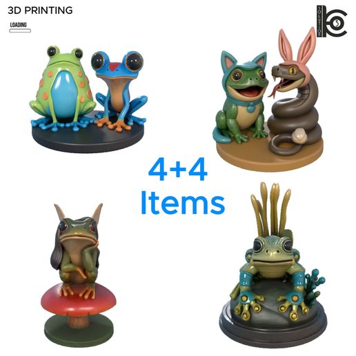 🐸 Frog & Friends - Fantasy Creatures Mini Set (8 Models)・ 3D File for ...