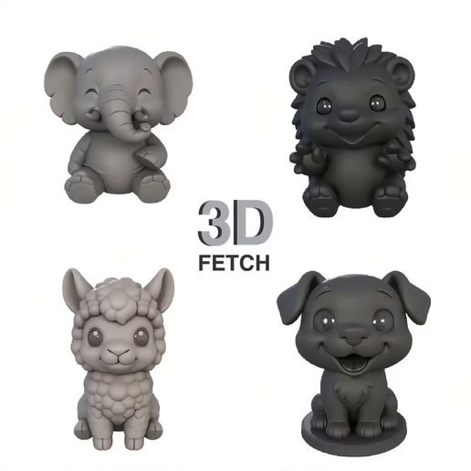 🐉 Cute Animals 3D Model Collection - 24 Printable STL Files for 3D ...