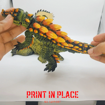 🎨 cocosaurus_flexi_printinplace・ STL File for 3D printing・Cults
