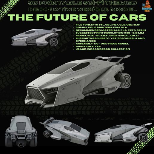 🚗 Sci-Fi Hover Car Concept – 3D Printable Futuristic Anti-Gravity ...