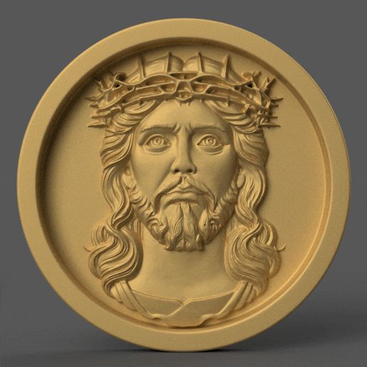 ️ Jesus Christ Crowned Head 3D STL Model for Decoration 1・ STL File for ...