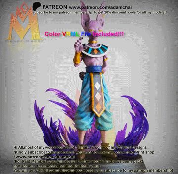 🎨 Beerus-Dragon Ball (color VRML /WRL is included!! )-Anime and Manga ...