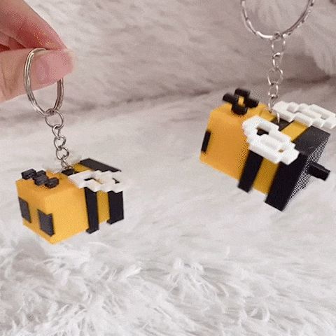 🐝 Minecraft Bee Keychain / keychain bee・ STL File for ・Cults