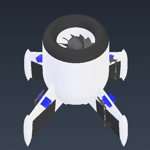 💭 Thrust Vectored Flying Ducted Fan (STEP files included for assembling ...