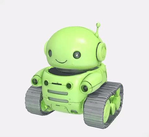 🤖 TOY Green Bot Stl Glb for 3D Printer・ 3D File for 3D printing・Cults